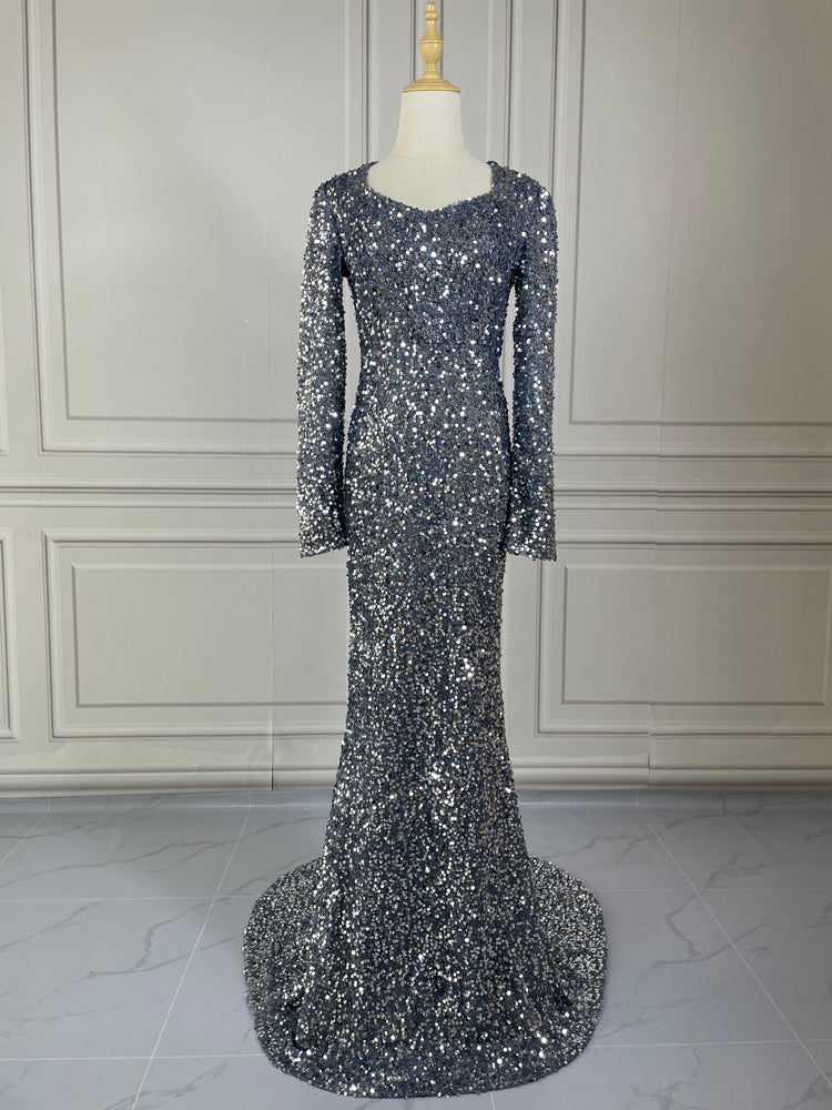 Glittering Mermaid Train Elegant Party Gown Skirt Lady – RAYLANNA & CO